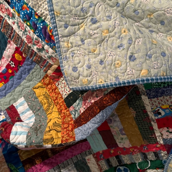 Bedding | Handmade Quilt 46 X 38 Vintage Fabrics Design | Poshmark